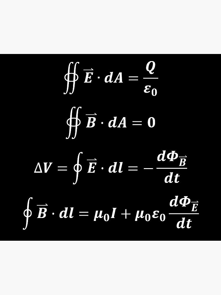 "Maxwell's Equations (integral form)" Sticker by Gilbey32 | Redbubble