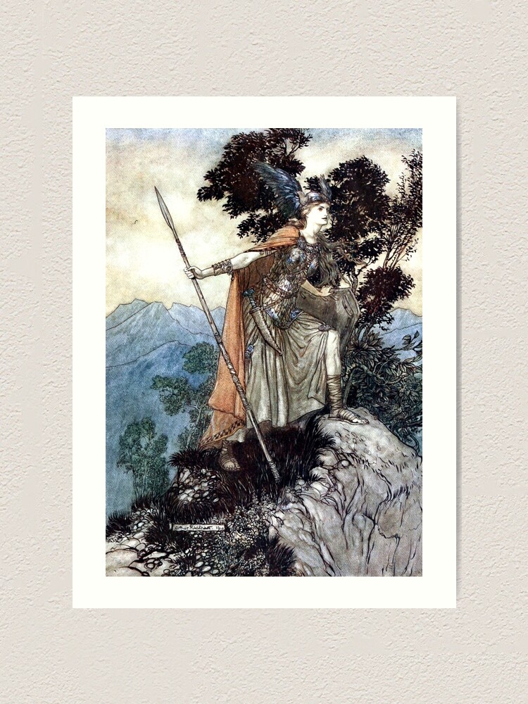 "Brunhilde - Rhinegold and the Valkyries - Arthur Rackham " Art Print ...