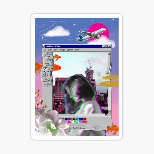"vaporwave" Sticker for Sale by syxzn | Redbubble