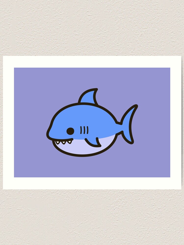 "Cute shark" Art Print for Sale by peppermintpopuk | Redbubble