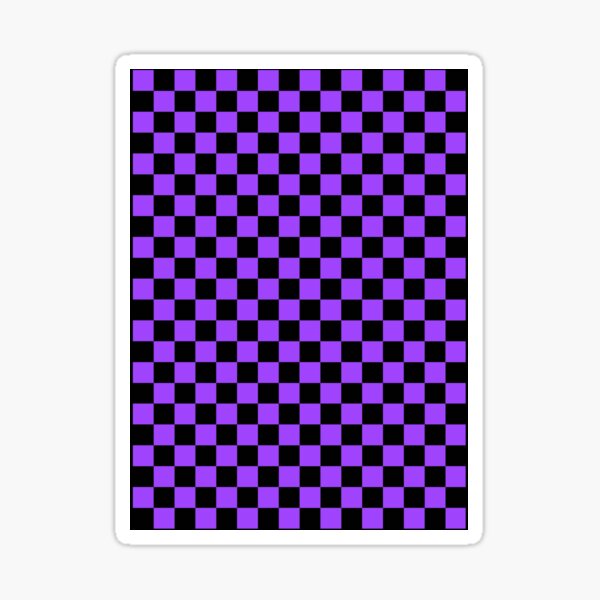 "Purple and Black Check" Sticker for Sale by kitschandkawaii | Redbubble
