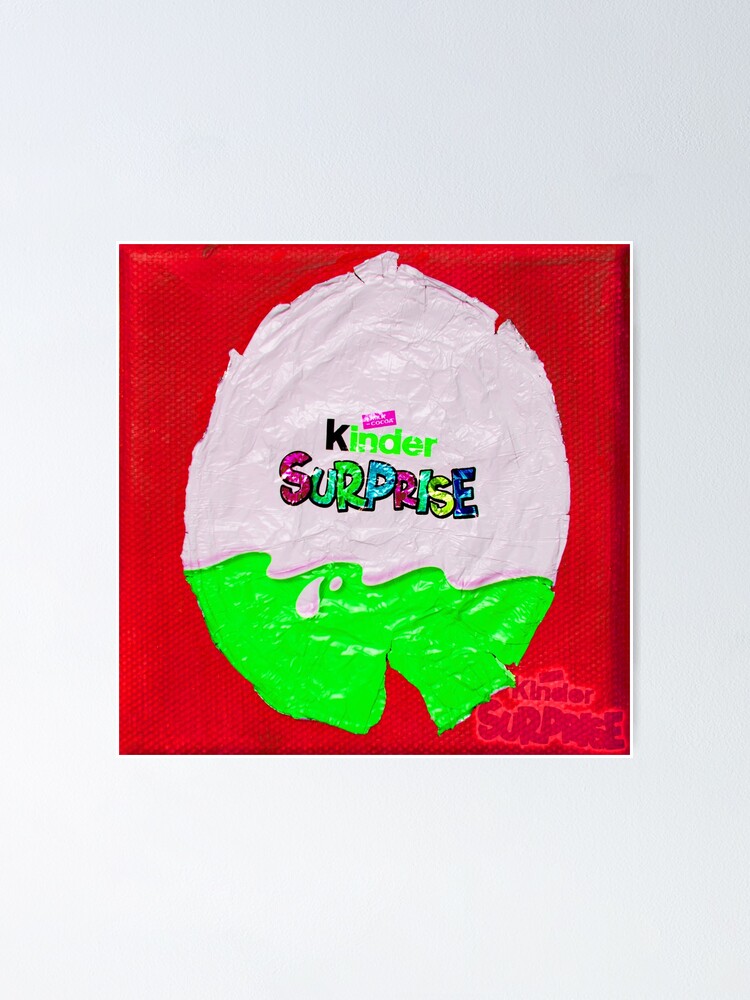 "Kinder Red Surprise" Poster for Sale by ArtFrankiesthlm | Redbubble