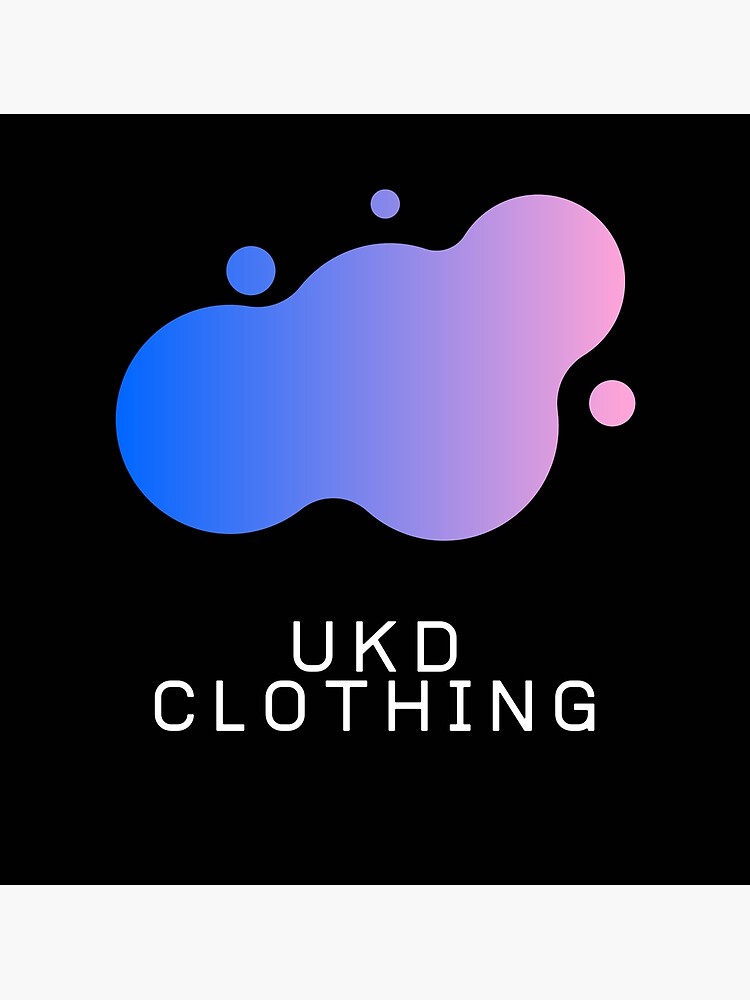 "UKD Clothing | Black design with colourful logo" Art Print by ukdrill ...