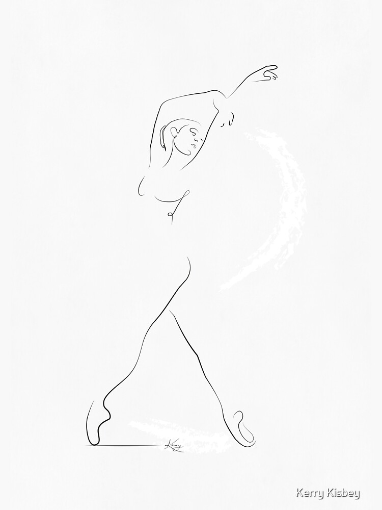 "'REMINISCE' Dancer Line Drawing" Sticker by kerrykg | Redbubble