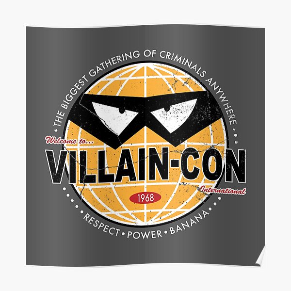 "Villain Con" Poster for Sale by mattsinor | Redbubble