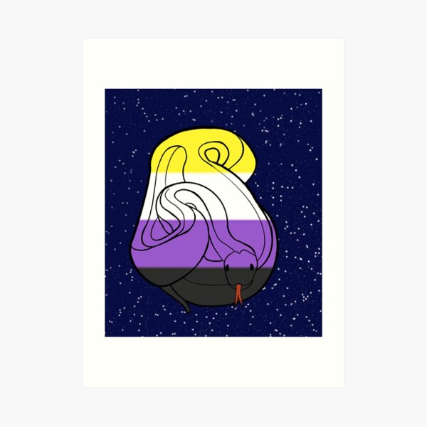 "Nonbinary Star-Snake" Art Print by Lunasolara | Redbubble