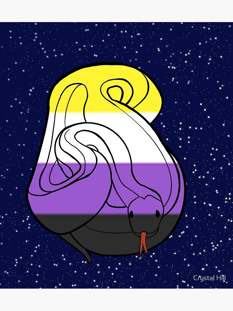 "Nonbinary Star-Snake" Art Print by Lunasolara | Redbubble