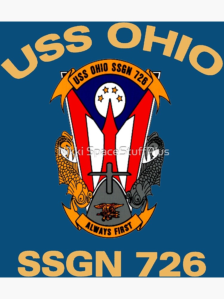 "USS Ohio (SSGN-726) Crest for Dark Colors" Poster for Sale by ...