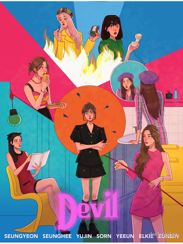 "CLC - Devil" Sticker for Sale by daehwisday | Redbubble