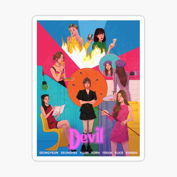 "CLC - Devil" Sticker for Sale by daehwisday | Redbubble