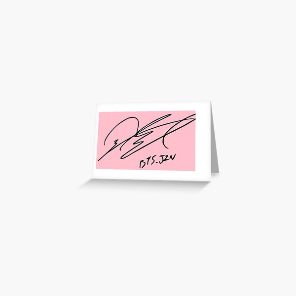 "Bts Jin signature" Greeting Card for Sale by kpopmusicn1 | Redbubble