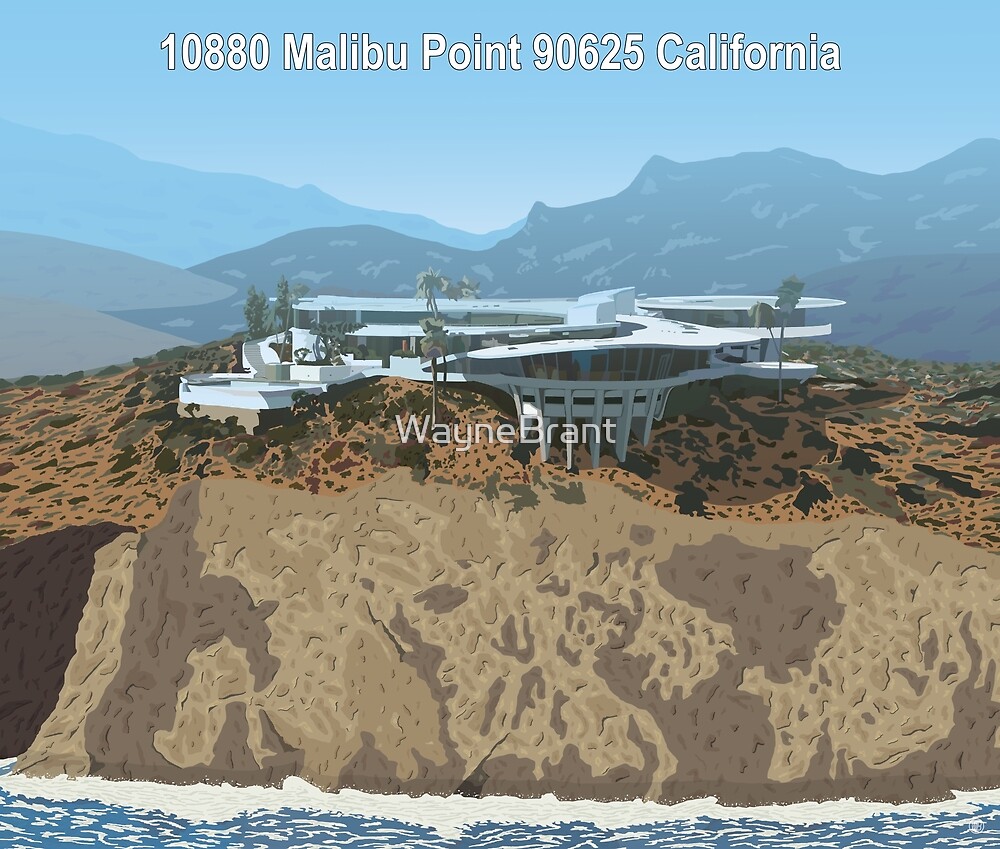 "Malibu Point, California - Cinematic Movie Home" by WayneBrant | Redbubble