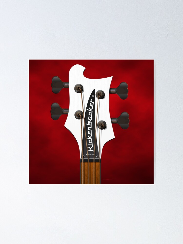 Póster «GUITAR HEADSTOCK ART - RICKENBACKER 4003 BASE BLANCA» de ...