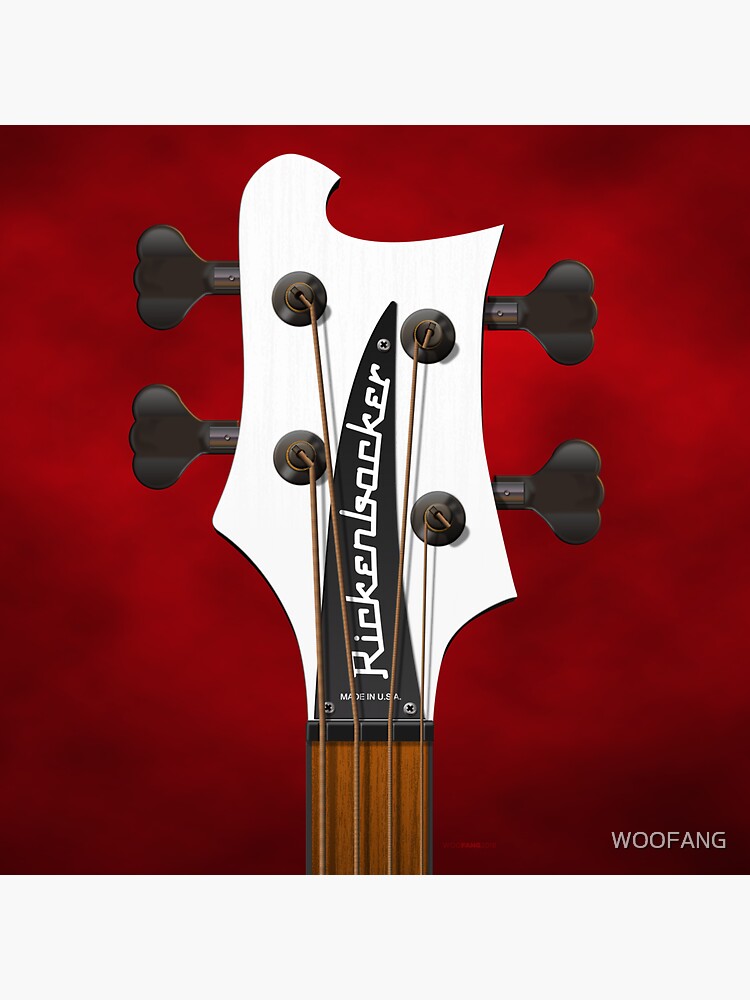 Pegatina «GUITAR HEADSTOCK ART - RICKENBACKER 4003 BASE BLANCA» de ...