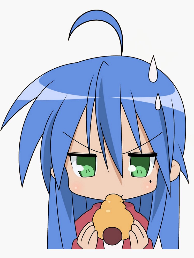 "Konata Choco-Cornet" Sticker for Sale by pixid | Redbubble