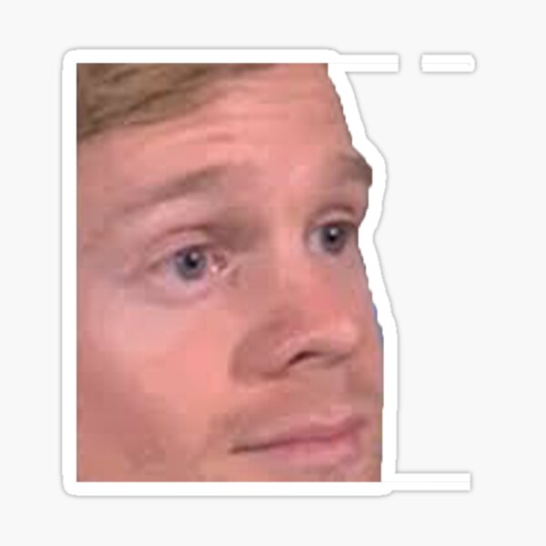 "Blinking Man Meme" Sticker for Sale by maddiemercer | Redbubble