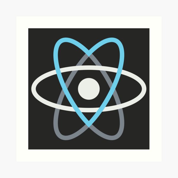 " React.js Heart Logo" Art Print for Sale by hipstuff | Redbubble