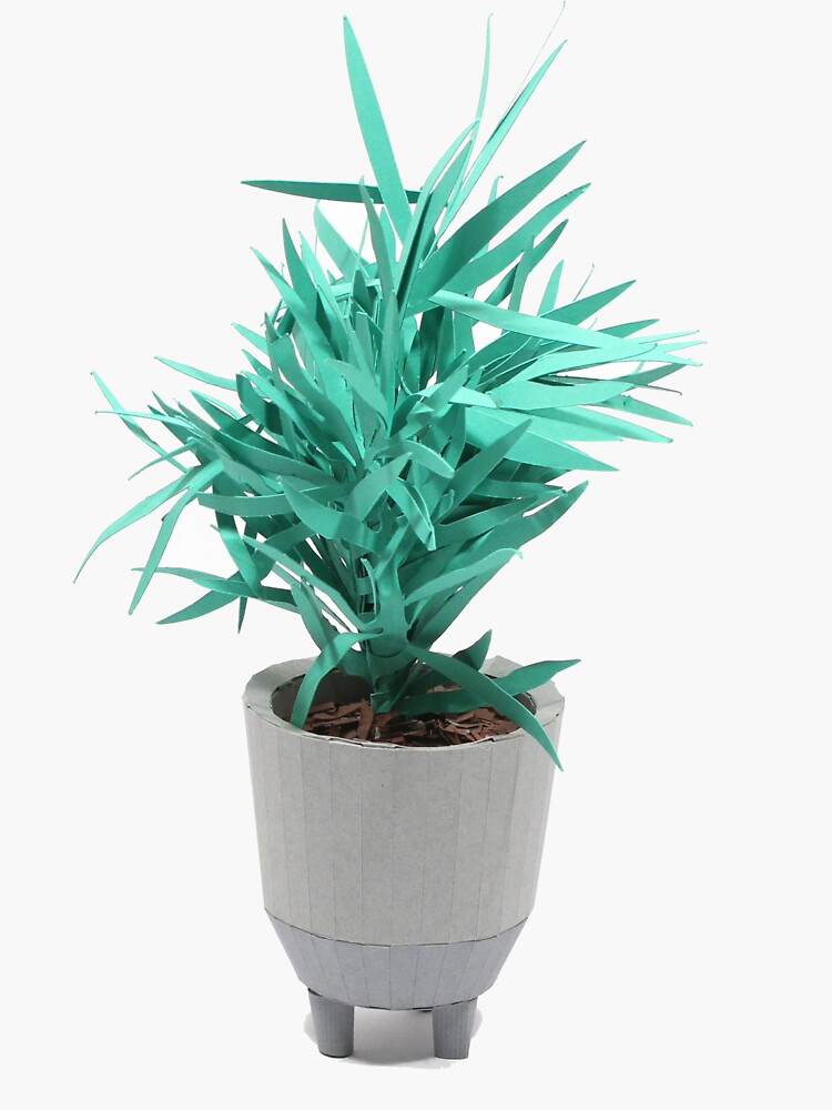 "Palm Bush Papercraft Plant" Sticker for Sale by StroodPaper | Redbubble