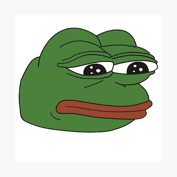 Lámina fotográfica «Pepe la rana - rana triste» de pepe-leaker | Redbubble