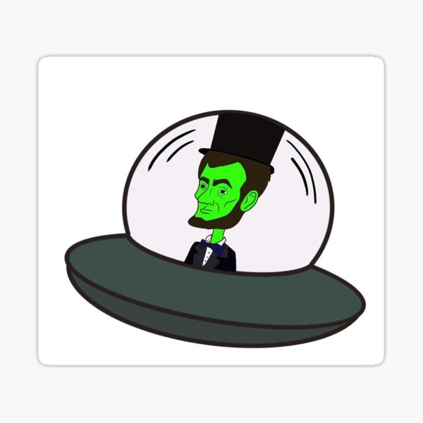 "Alien Abe" Sticker for Sale by swampschlamp | Redbubble