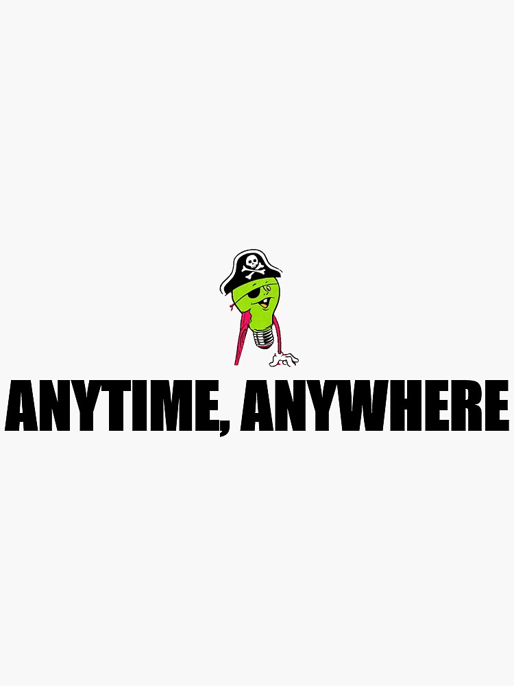 "Anytime, Anywhere" Sticker for Sale by AutumnIX | Redbubble