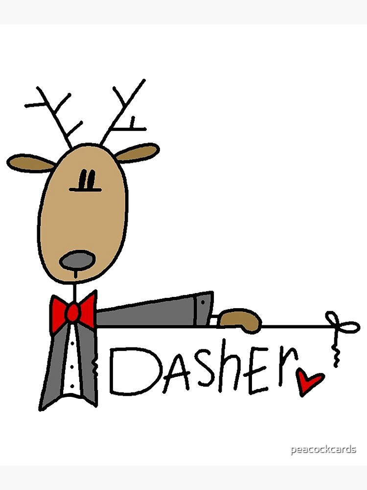 "Funny Christmas Holiday Dasher Reindeer" Poster for Sale by ...