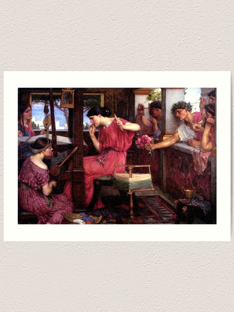 "Penelope and her Suitors - John WIlliam Waterhouse" Art Print for Sale ...