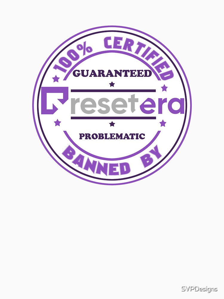 "Banned by ResetEra " Essential T-Shirt for Sale by SVPDesigns | Redbubble