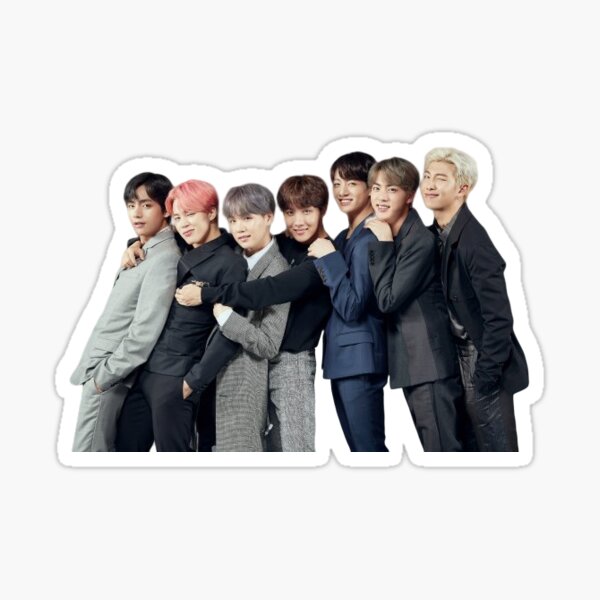 "BTS Group Photo" Sticker for Sale by Aliavolleyball5 | Redbubble