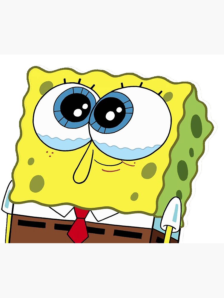 "Happy crying spongebob" Sticker for Sale by khanhvyta | Redbubble