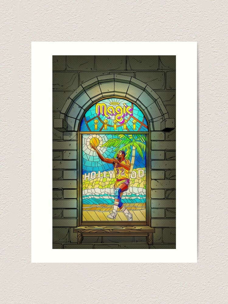 "Legends of the NBA, Magic" Art Print by CowhideComics | Redbubble