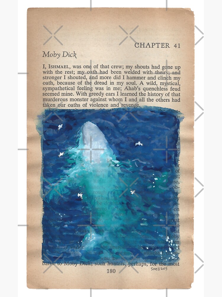 "Moby Dick, page 180." Sticker for Sale by swellart | Redbubble