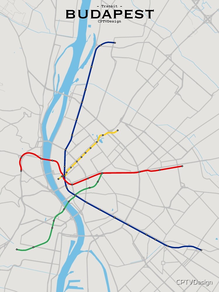 Budapest Transit Map Premium Matte Vertical Poster sold by Craig ...
