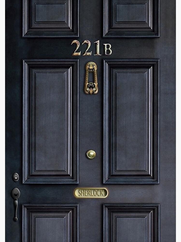 "221B - Sherlock Door" Journal by Twins-Designs | Redbubble