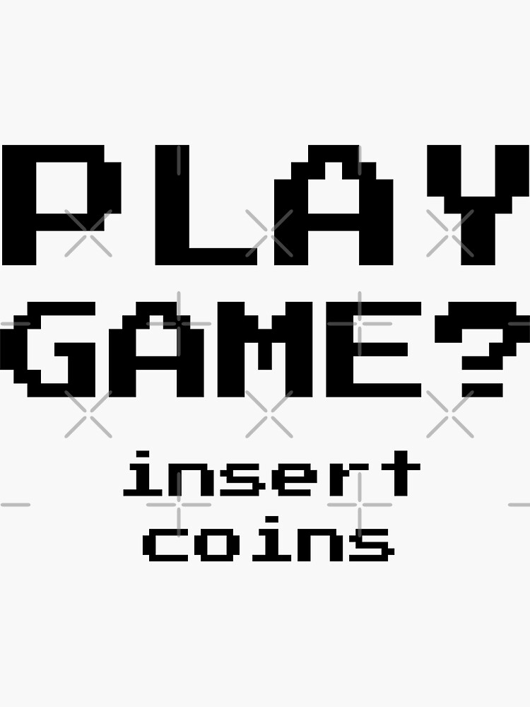 "Retro Gamer Arcade Play Game 8-Bit by Video Games Fan Gifts" Sticker ...
