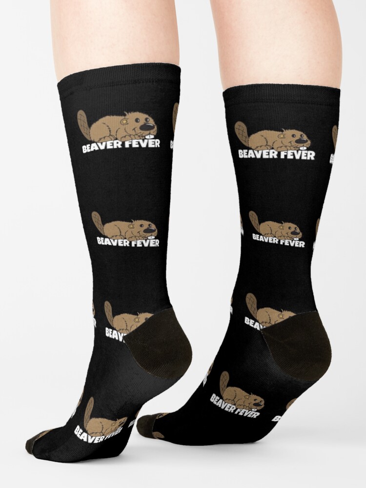 "Beaver Fever Funny Gift Rodent Animal" Socks by DavidGiftShop | Redbubble
