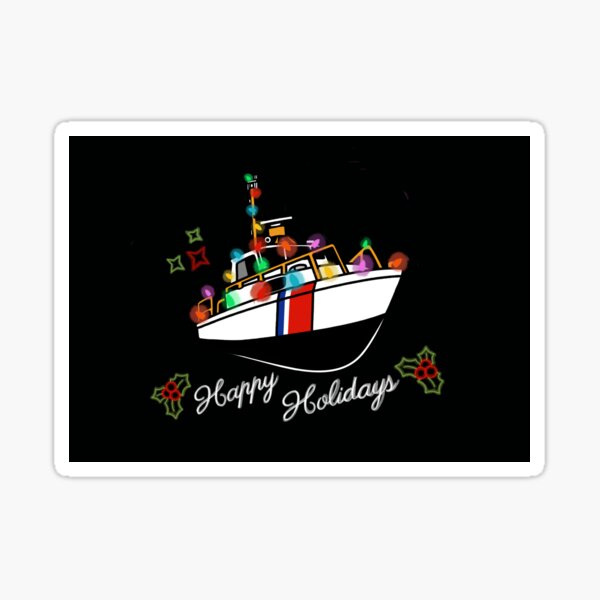 "Coast Guard Lighted Boat Parade 41 UTB" Sticker for Sale by ...