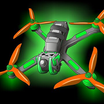 "Freestyle racing fpv drone LED racing drones" Poster for Sale by ...