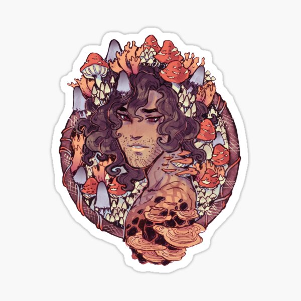 "The Mushroom Dryad" Sticker for Sale by Khan-Taya | Redbubble