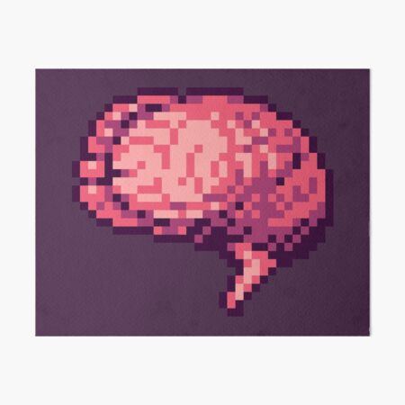 "Pixel Art Brain" Art Board Print for Sale by Hankonen | Redbubble