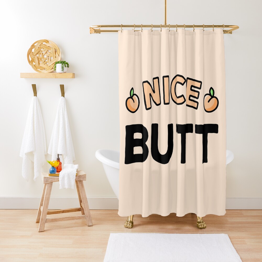 "Nice Butt Peach" Shower Curtain by hadicazvysavaca | Redbubble