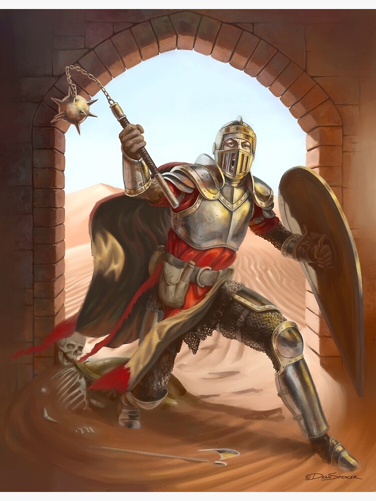 "Knight with Flail and Shield" Art Print for Sale by DeanSpencerArt ...