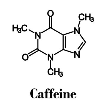 "Caffeine Chemical Structure C8H10N4O2" Art Board Print for Sale by ...