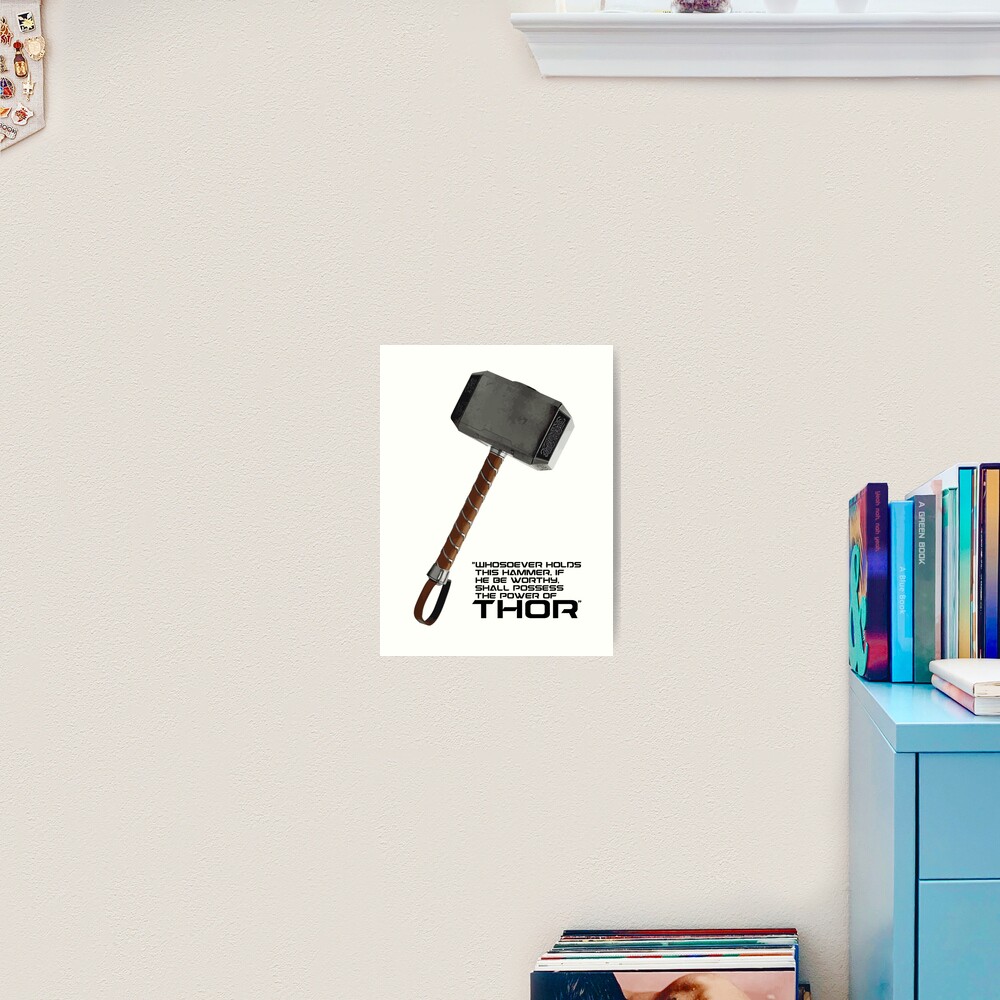 "Thor's Hammer With Text" Art Print for Sale by BHigham98 | Redbubble