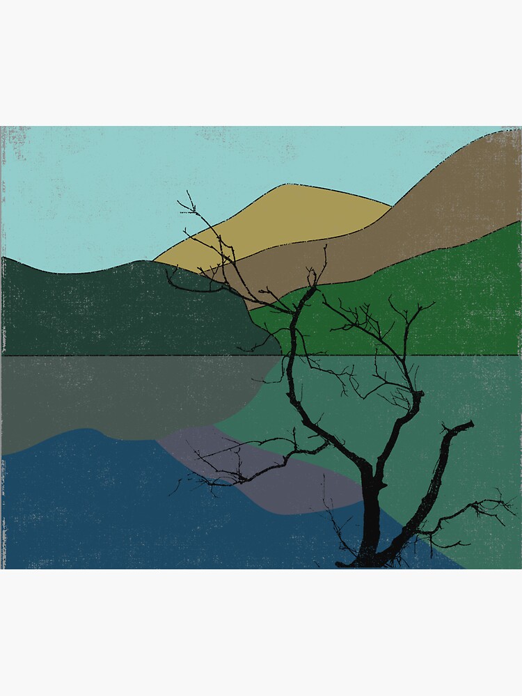 "Lone Tree" Sticker by Bulografik | Redbubble