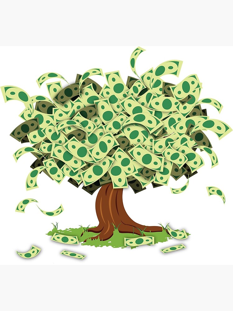 "Cartoon Money Tree" Poster by bluegrassdecals | Redbubble
