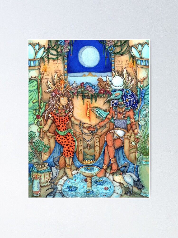 "Thoth and Seshat" Poster by hypernosis | Redbubble
