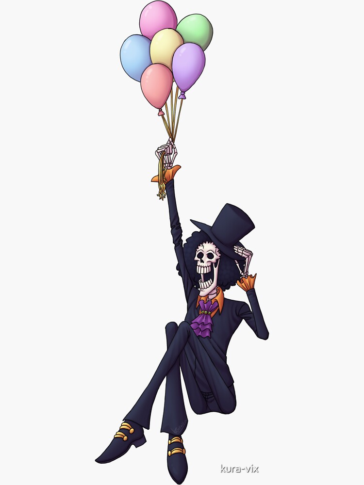 "Brook" Sticker for Sale by kura-vix | Redbubble