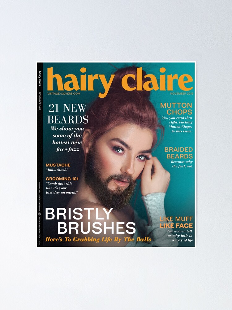 "Hairy Claire - November 2019" Poster for Sale by vintage-covers ...