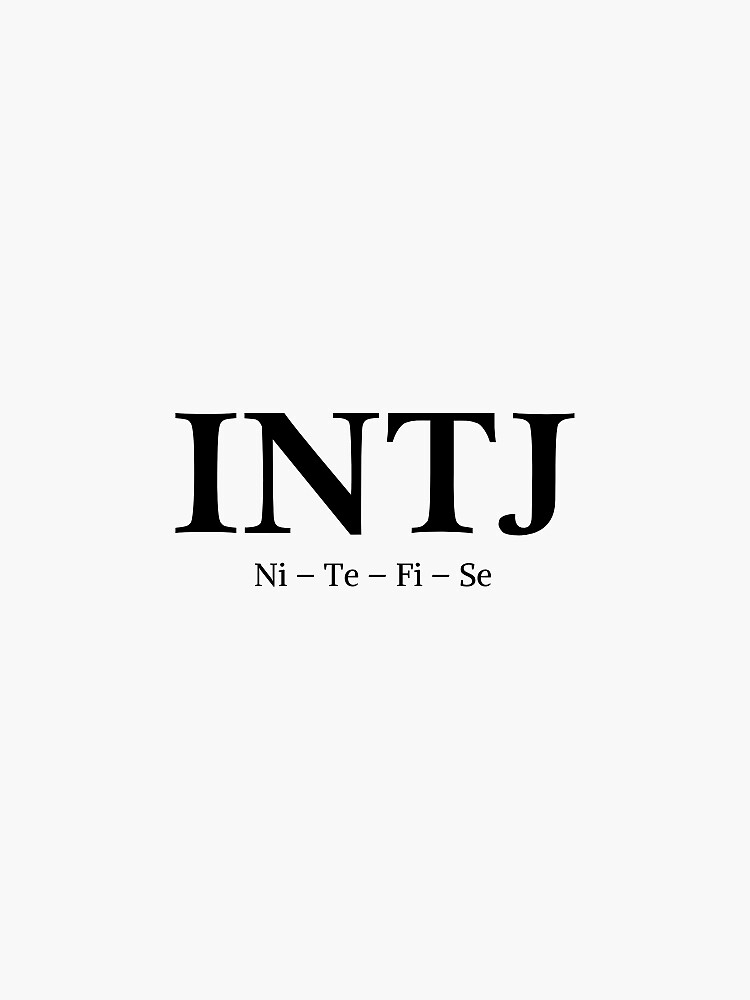 "INTJ Personality Type" Sticker by lily-yuan | Redbubble